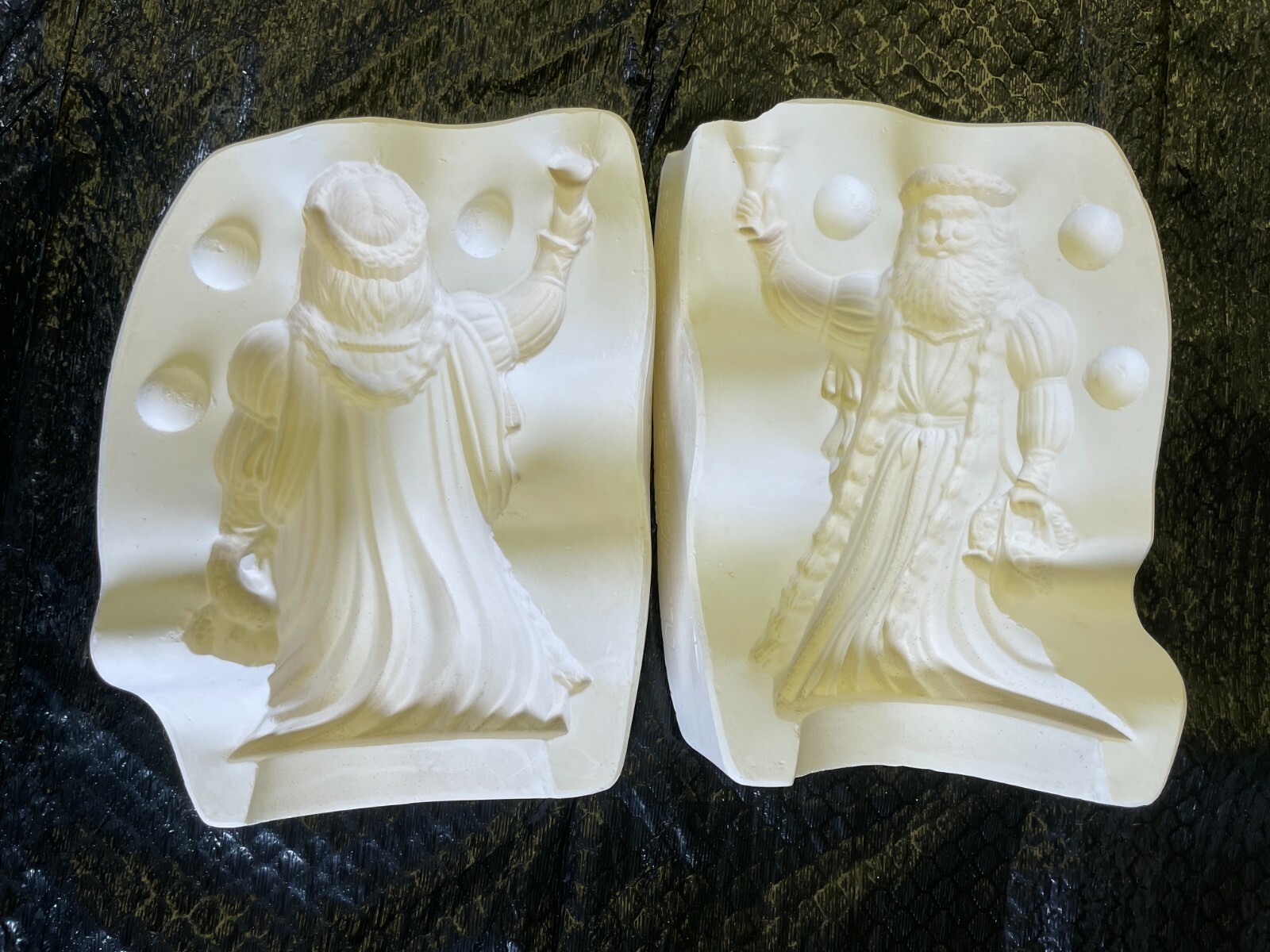 VINTAGE KIMPLE CERAMIC MOLD #1800 OLD WORLD ENGLISH SANTA | eBay