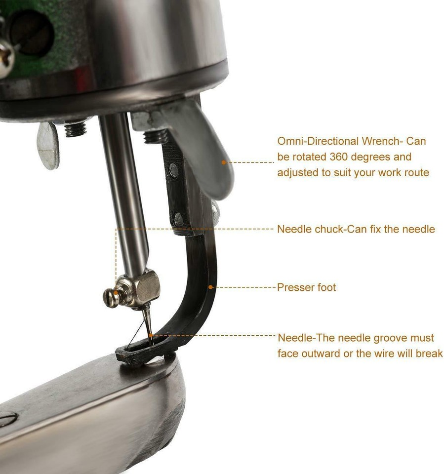 Hand Cobbler Shoe Repair Sewing Machine Dual Leather Cloth Cotton Nylon ...