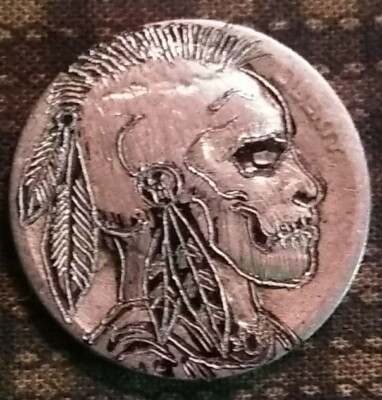 Hobo Nickel hand carved original by J&M Tarantula buffalo as on the ...