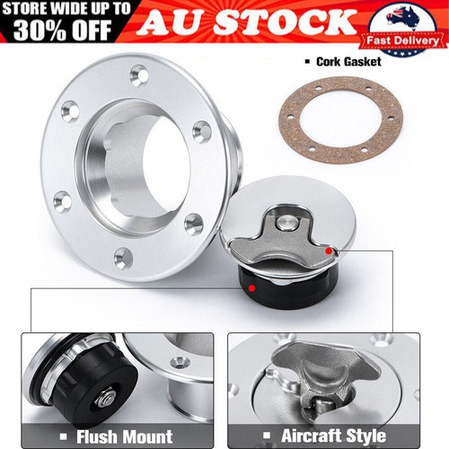 Aluminum Car Fuel Filler Neck Up Gas Flush Mount Universal with 6 Holes ...