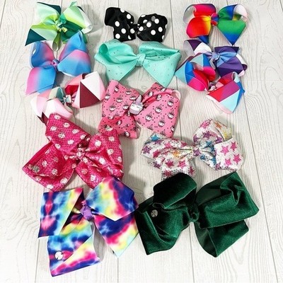 JoJo Siwa Big Bow Bundle Of Bows Lot Of 13 Sequins Colorful Cheer ...