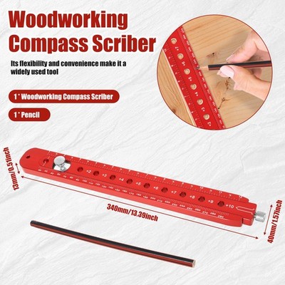 Aluminum Alloy Wood Circle Drawing Scribing Tool Carpenter Compass Tool ...