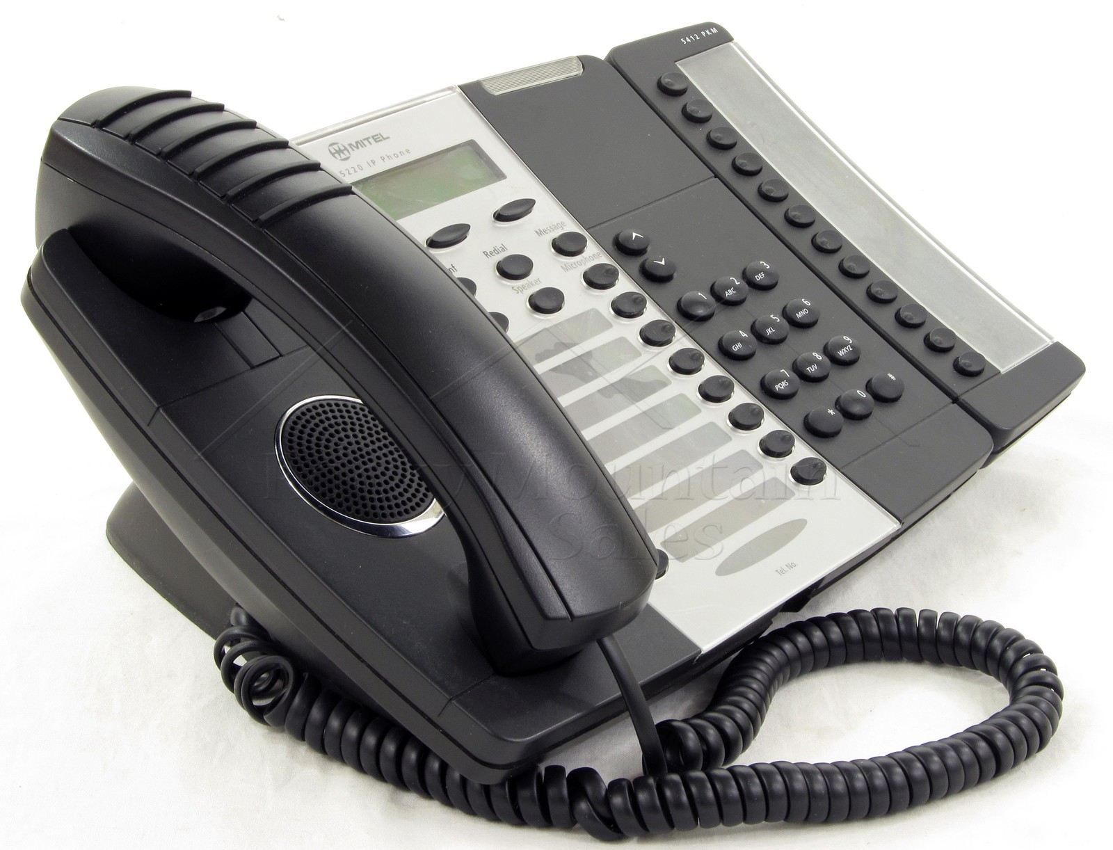 Mitel 5220 VOIP Phone W/ 5412 PKM & 5422 PKM Module Dark Grey Office ...