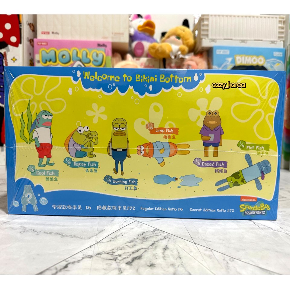 Authentic POPMART SpongeBob Bikini Bottom Buddies Plush 6 Blind Full ...