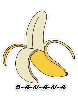 Banana Sticker/Car Decal Multiple Sizes | eBay
