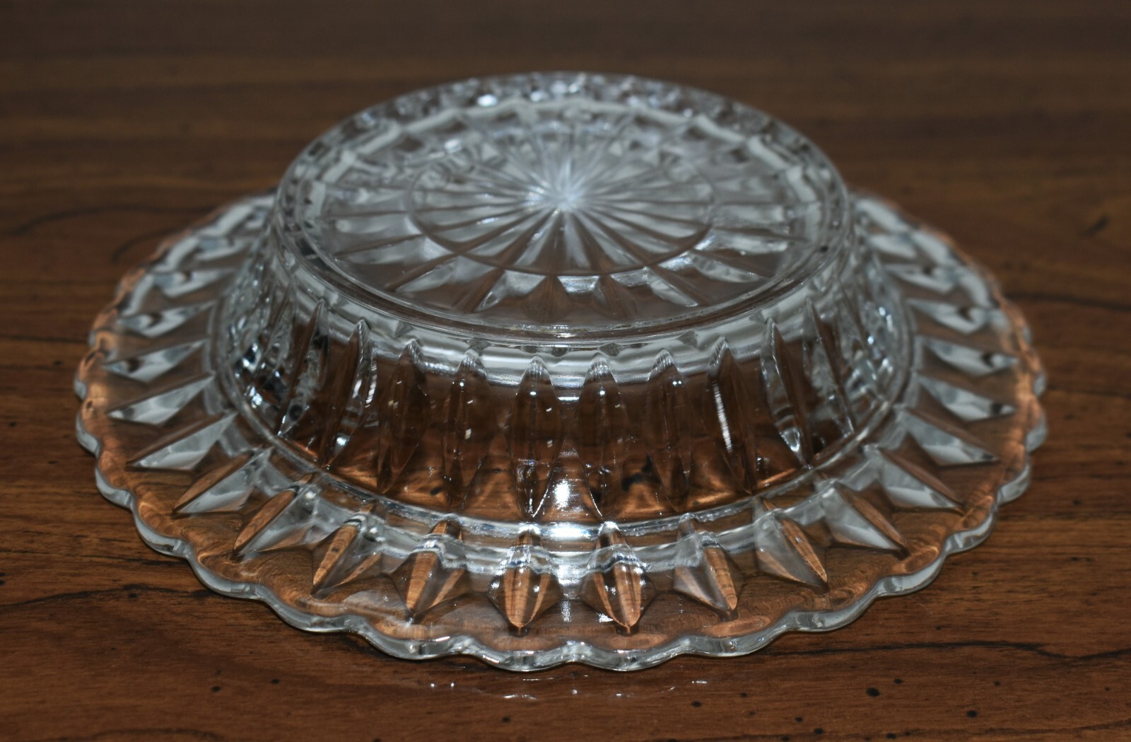 Vintage Hand Cut English Lead Crystal Covered Candy Butter Dish Brama ...