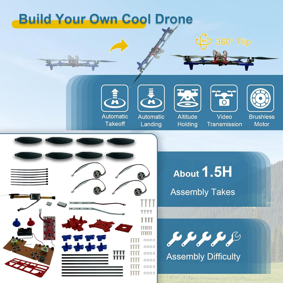 Quadrotor Drone DIY Kit: a Unique STEM Project with Brushless Motor ...