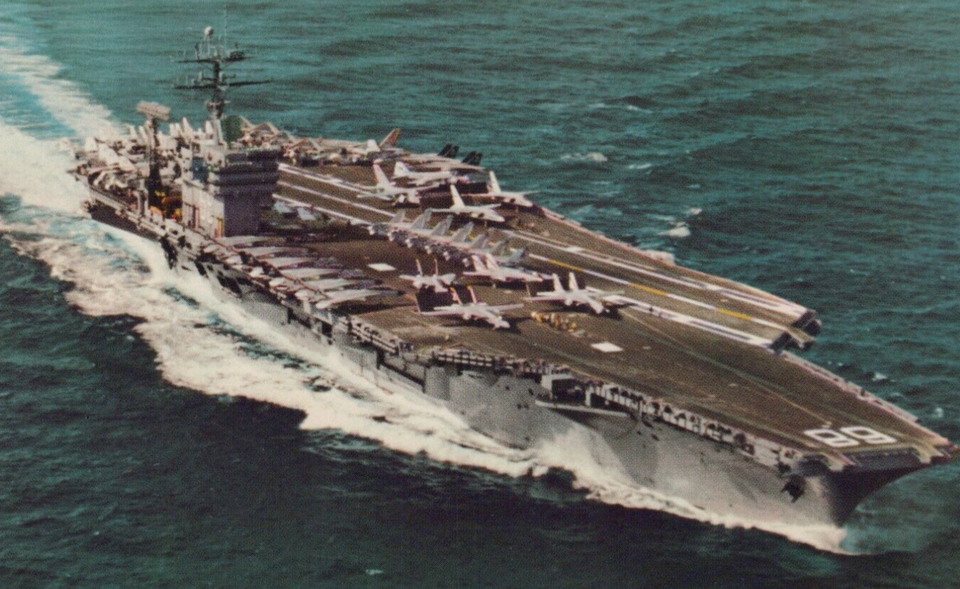 USS Chester W. Nimitz Fleet Admiral Newport Virginia Chrome Vintage ...