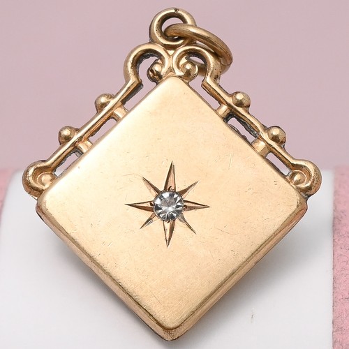 Antique Victorian Star Gold Filled Gypsy Set Paste Fob Charm Pendant | eBay