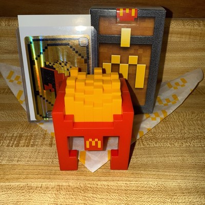 McDonalds Minecraft Movie Meal Fry Helmet, Top Loaded Card & Unused ...