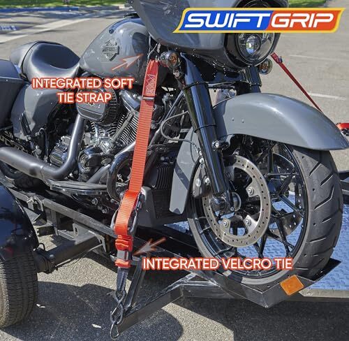 Motorcycle Bike ATV Tie Down Heavy Duty Straps Durable Ratchet ...
