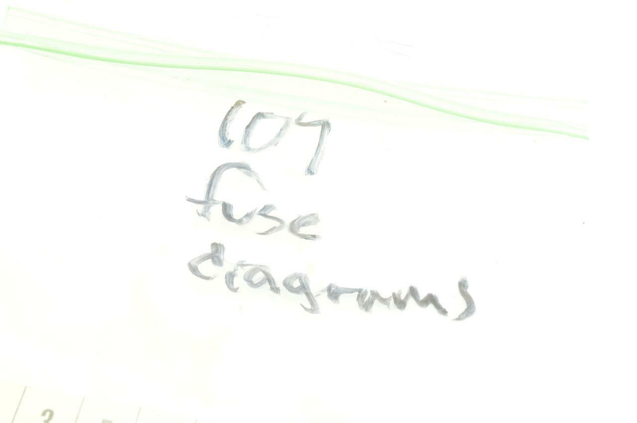 OEM Mercedes W107 R107 Fuse Box Diagram Slips Papers 74-80 350sl 450sl ...