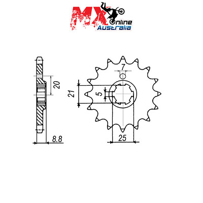 MTX Front Sprocket 15T Kawasaki KDX450 1982 10-HQ3-15 | eBay Australia