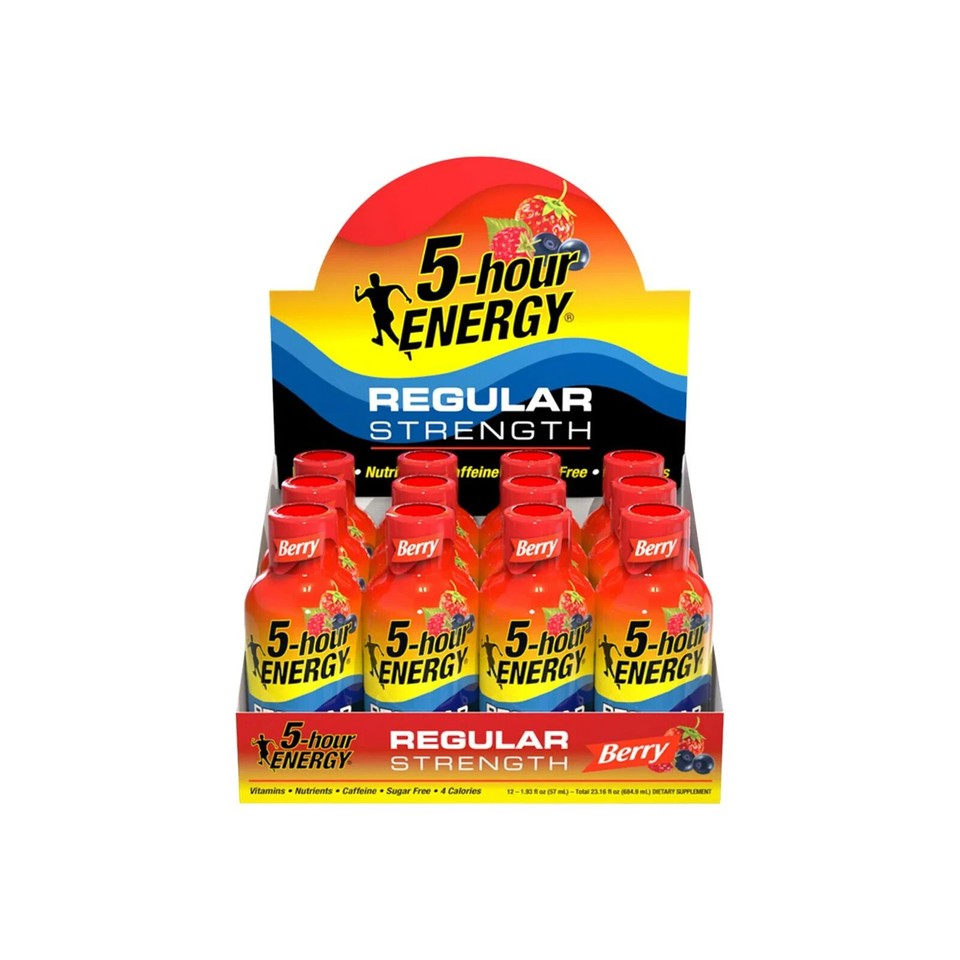 5 Hour Energy Berry Flavor 12 Count 1.93 ounce Shots Sugar Free Exp. 05 ...
