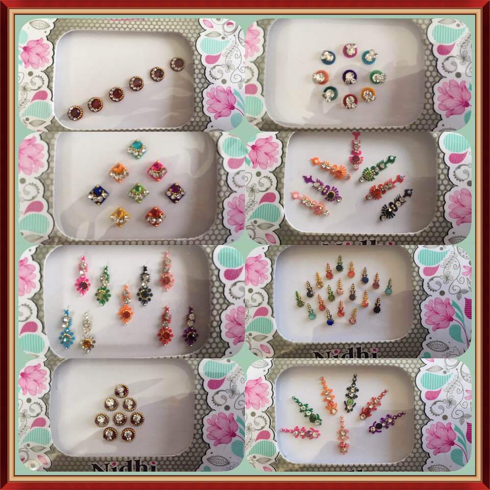 Bindi Tattoos Red Crescent Moon Bindis ,self Adhesive Tattoo, Red