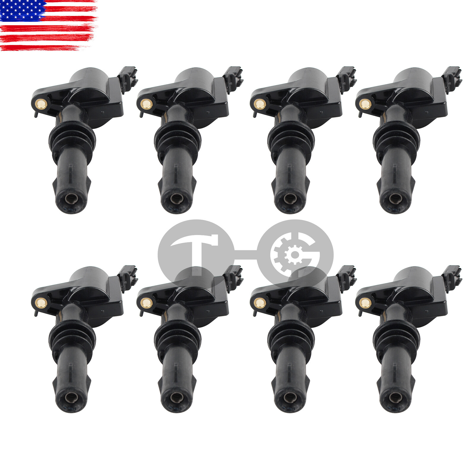 8x Fit Ford Ignition Coil 3L3E-12A366-CA 3L3U-12A366-BB FD-508 FD-503 ...