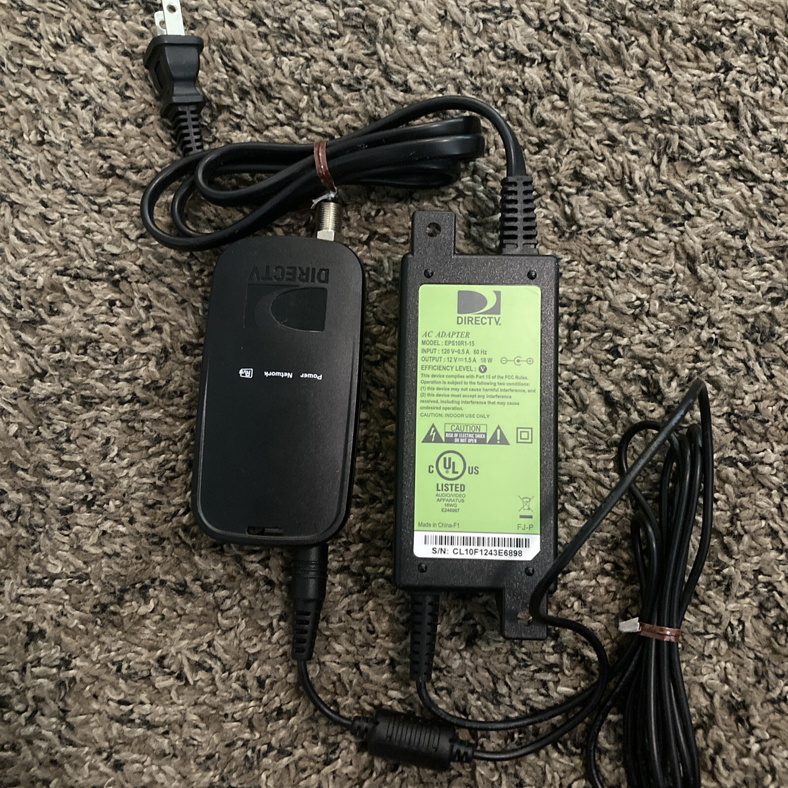 Genuine DirecTV EPS10R1-15 AC Adapter 12V 1.5A for C31 C41 C51