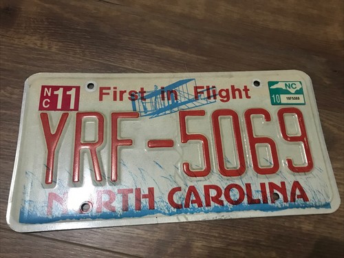 Expired NC License Plate, YRF-5069, First In Flight | eBay