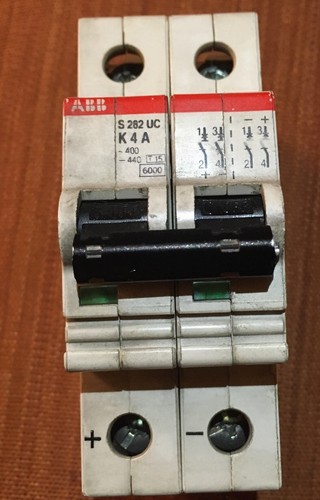 ABB S282K 4A Circuit Breaker 2 pole S 282 K 4A | eBay