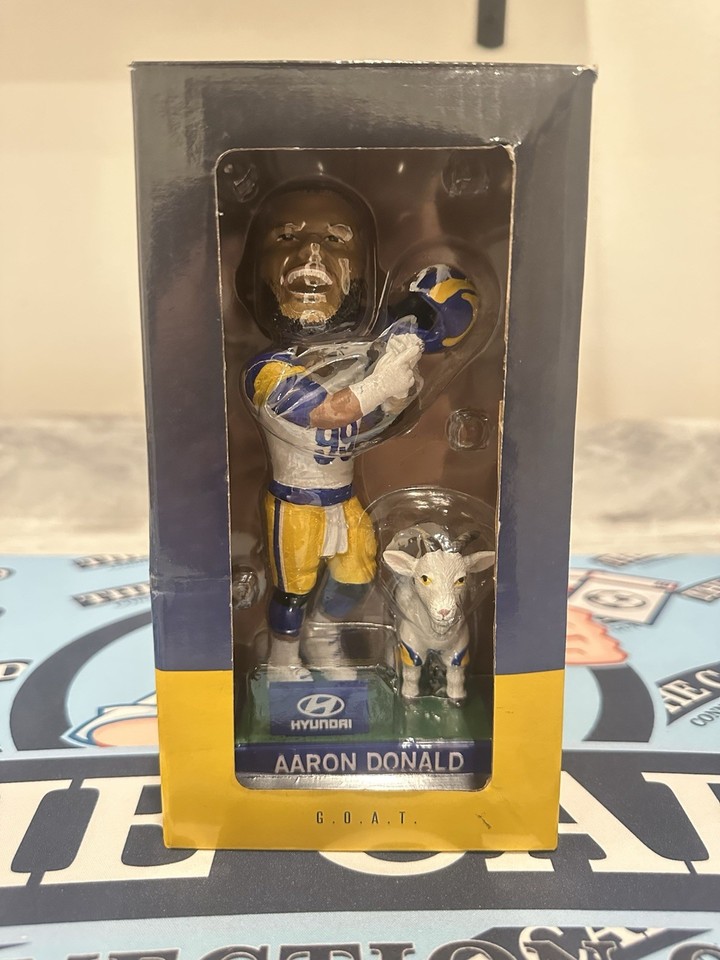 Aaron Donald Los Angeles Rams Bobble Head 2025 GOAT Exclusive | eBay