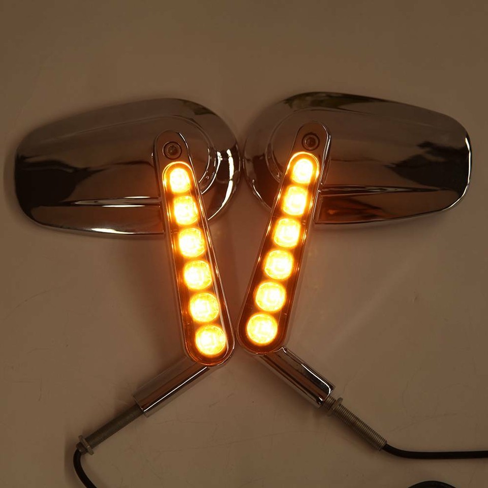 Motorcycle LED Turn Signal Mirrors For Harley Davidson Sportster ...