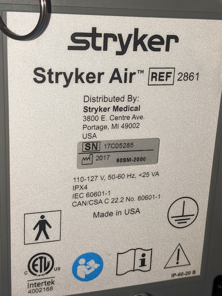 Stryker 2861 Low Air Loss Pump for SPR Plus / ISOFlex A+ with Warranty ...
