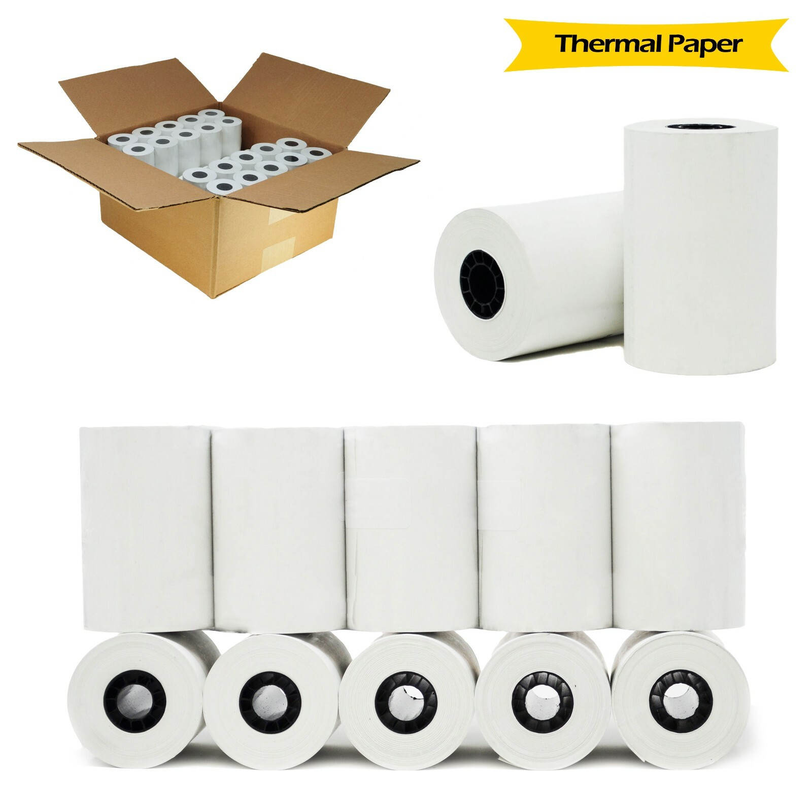 3 1/8" x119' THERMAL RECEIPT PAPER 50 ROLLS @ FD100 STAR TSP EPSON NCR ...
