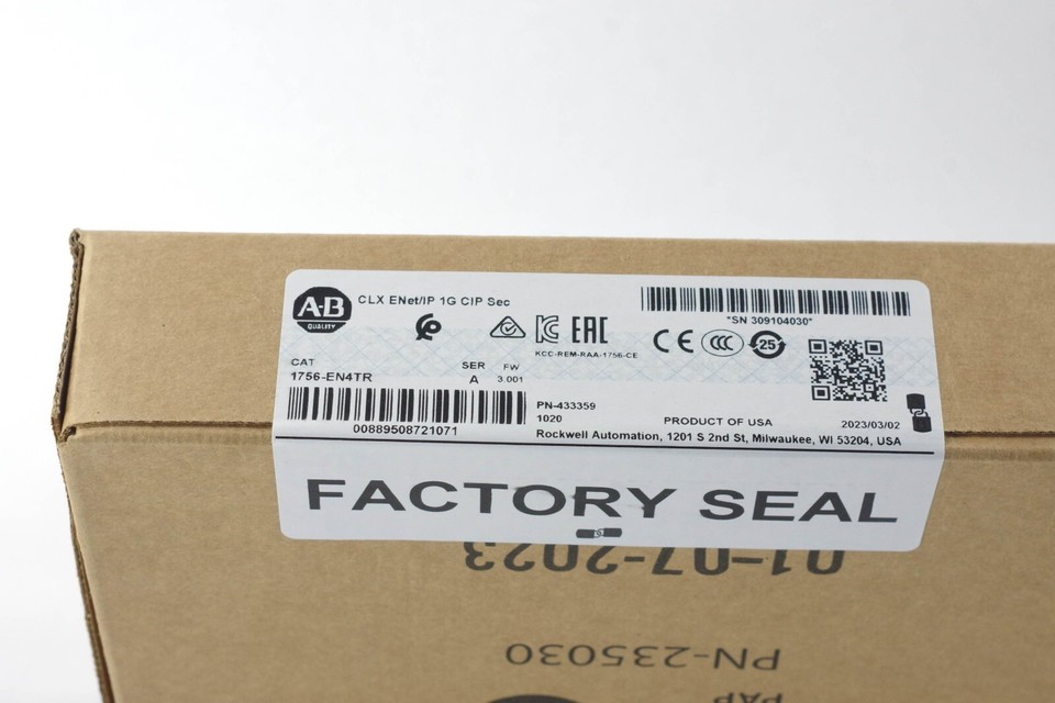 Allen Bradley 1756-EN4TR Ser A CLX ENet/IP 1G CIP Sec Module Sealed ...