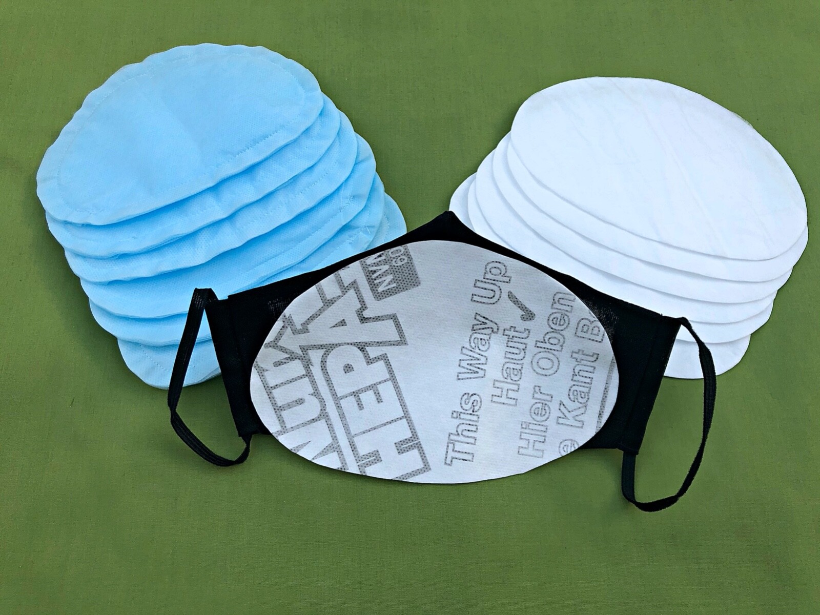 Pack of 30 HEPA Filter inserts for Washable and Reusable fabric Face ...