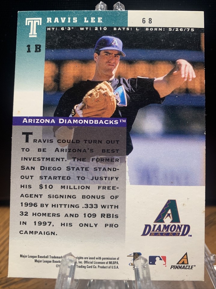 1998 Pinnacle Travis Lee #68 Rookie RC Arizona Diamondbacks 1B MLB | eBay