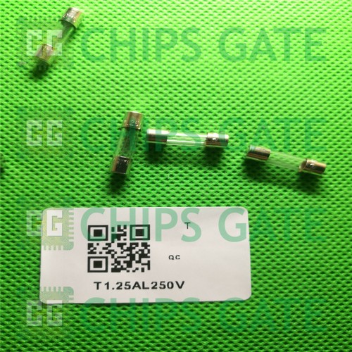 9PCS T1.25AL250V, T1.25A 250V, T1.25L250V cartridge GLASS fuses 5X20mm ...