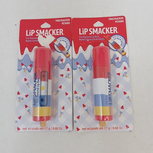 Lip Smacker Firecracker Trio Flavored Jumbo 0.60 Oz. Lip Balm (Lot Of 2 ...
