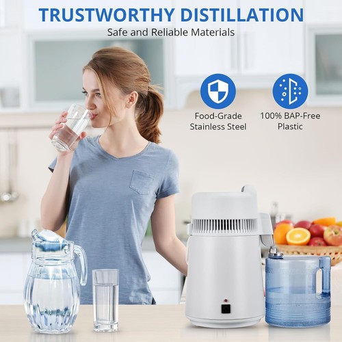 6L Distilled Water Maker 750W Durable Stainless Steel Interior Water ...