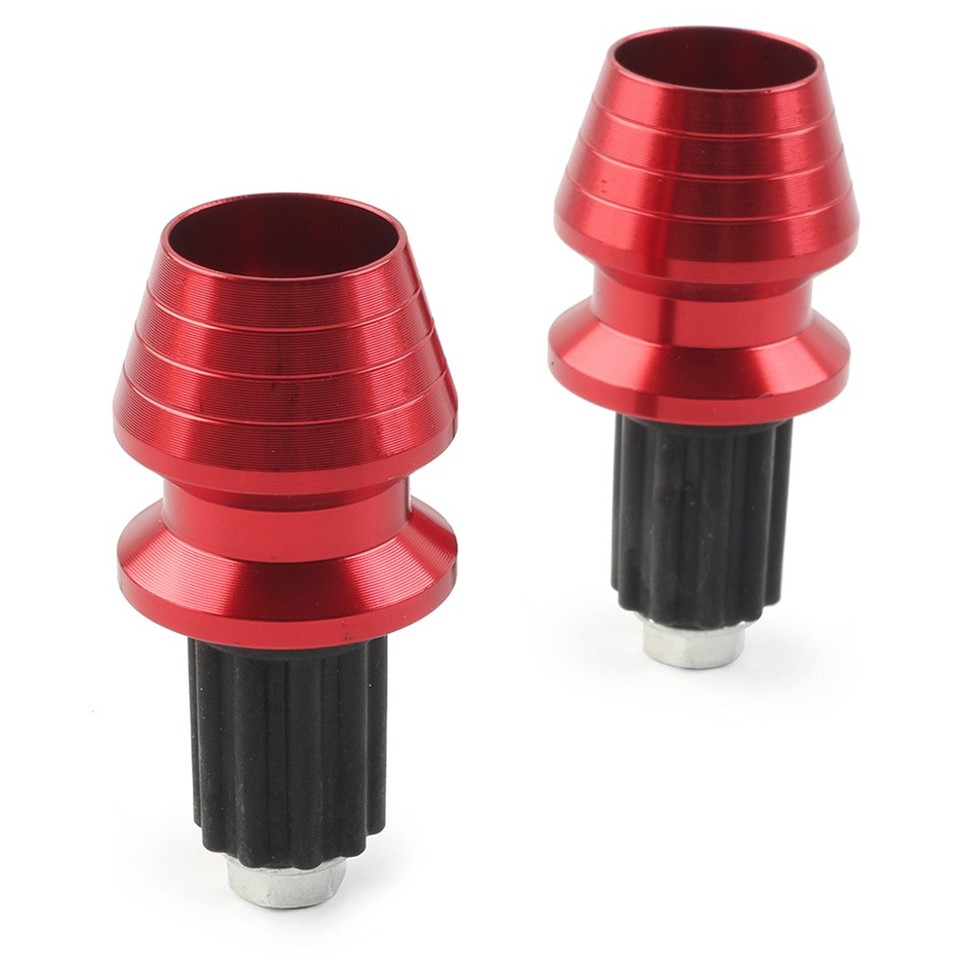 7/8" CNC Bar End Plugs Sliders Hand Grips Handlebar Motorcycle Aluminum Red Pair | eBay UK