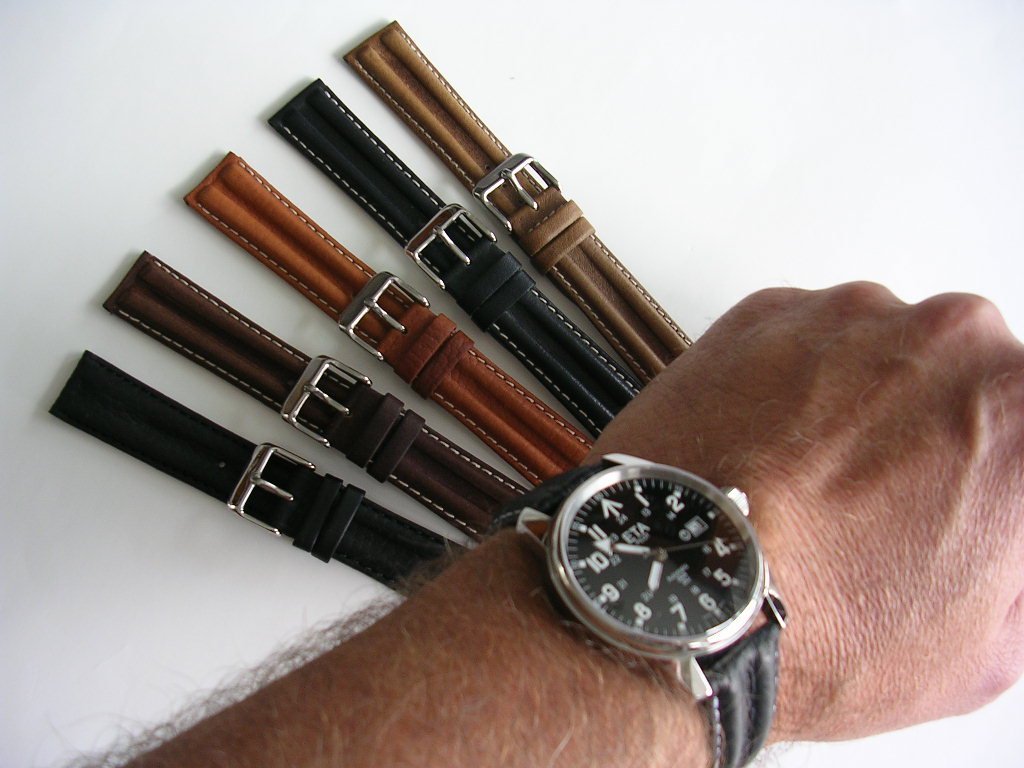 20mm Black Khaki Pilot Aviator Flieger Military watch strap band IW ...