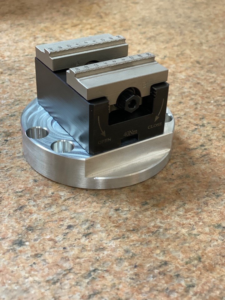 TORMACH microARC 4th axis ADAPTER & 3R CNC Self-centering Vise 8-55mm ...