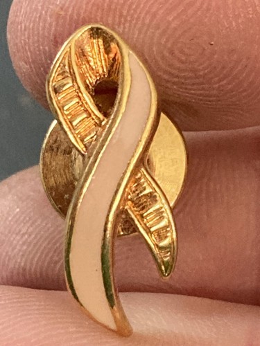 Pink Gold Ribbon Lapel Pin Vest Collectible EUC K518 | eBay