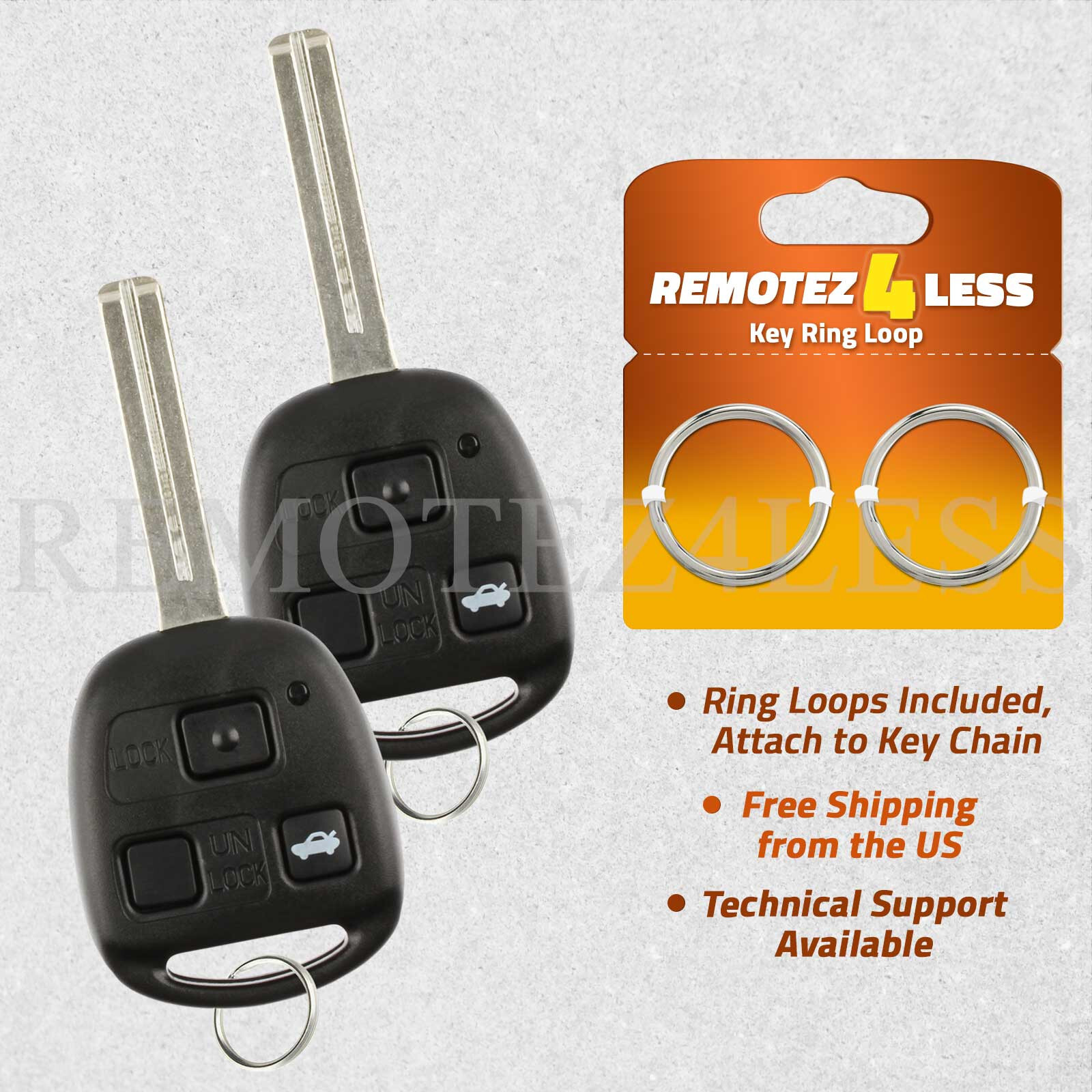 2 for Lexus ES300 GS300 GS400 GS430 IS300 LS400 Keyless Remote Car ...