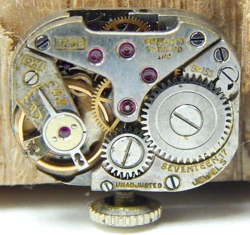 Vintage Gotham Ollendorff UFGK 17 jewel ladies watch movement with good ...