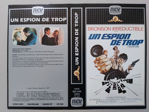 JAQUETTE VHS - UN ESPION DE TROP - VHS SLEEVE - CHARLES BRONSON | eBay