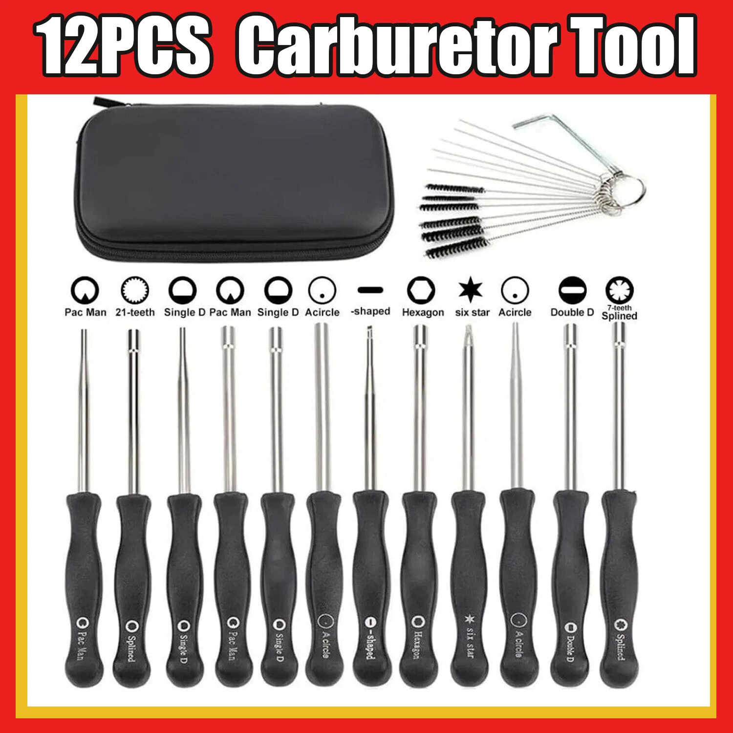 12x Screwdriver Carburetor Adjustment Tool Carb Adjust Kit for 2 Cycle ...