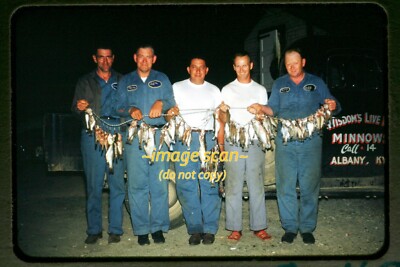 Car Mechanic Fishing Men in Tennessee in 1950's, Kodachrome Slide h30a ...