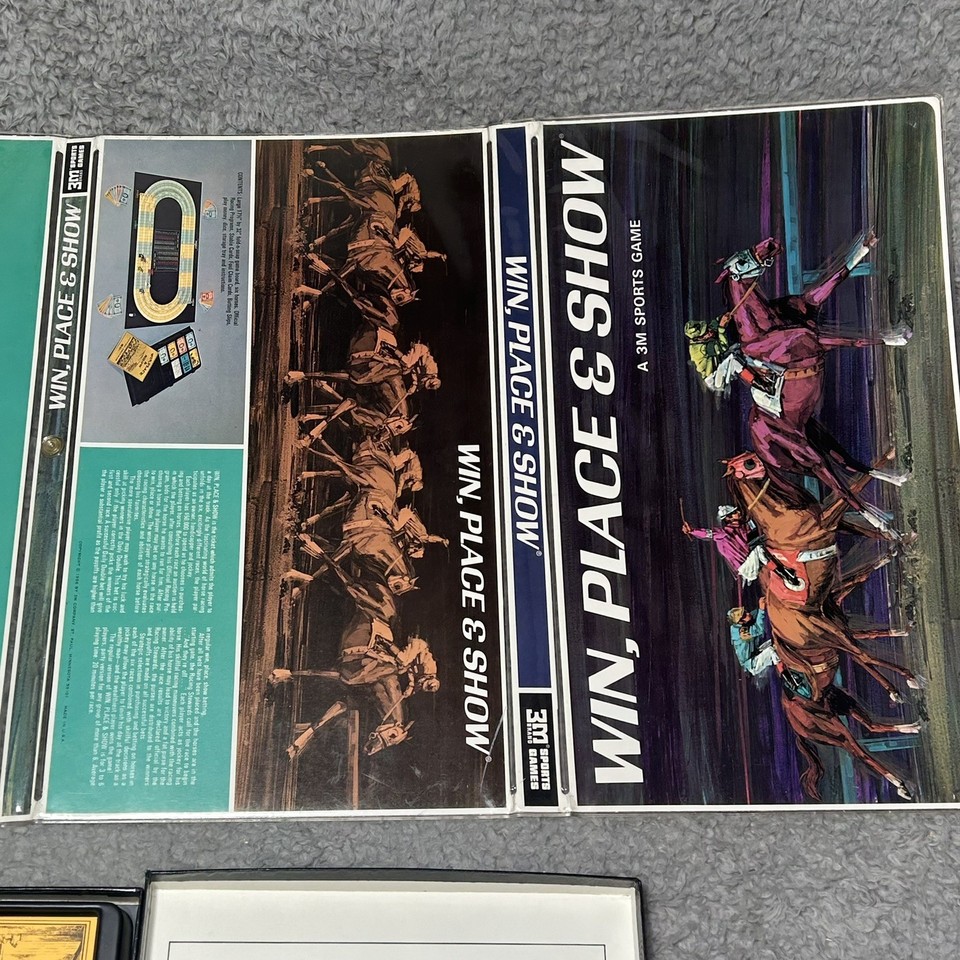 Vintage WIN, PLACE & SHOW 3M Horse racing Sports Game Complete Set 1966 ...