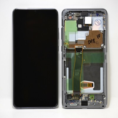 Genuine Samsung S20 Ultra 5G G988 LCD Assembly + Front Cam Grey GH82 ...