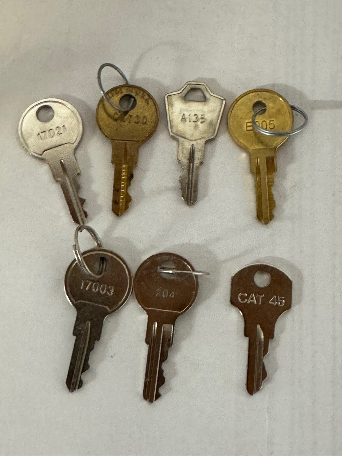 7 Fire alarm Panel keys CAT 45 A135 17003 17021 CAT 30 204 E005 Tech ...