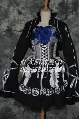 Yuuki Cross Yuki Black Gothic Loilta Short Dress Cosplay Costume | eBay