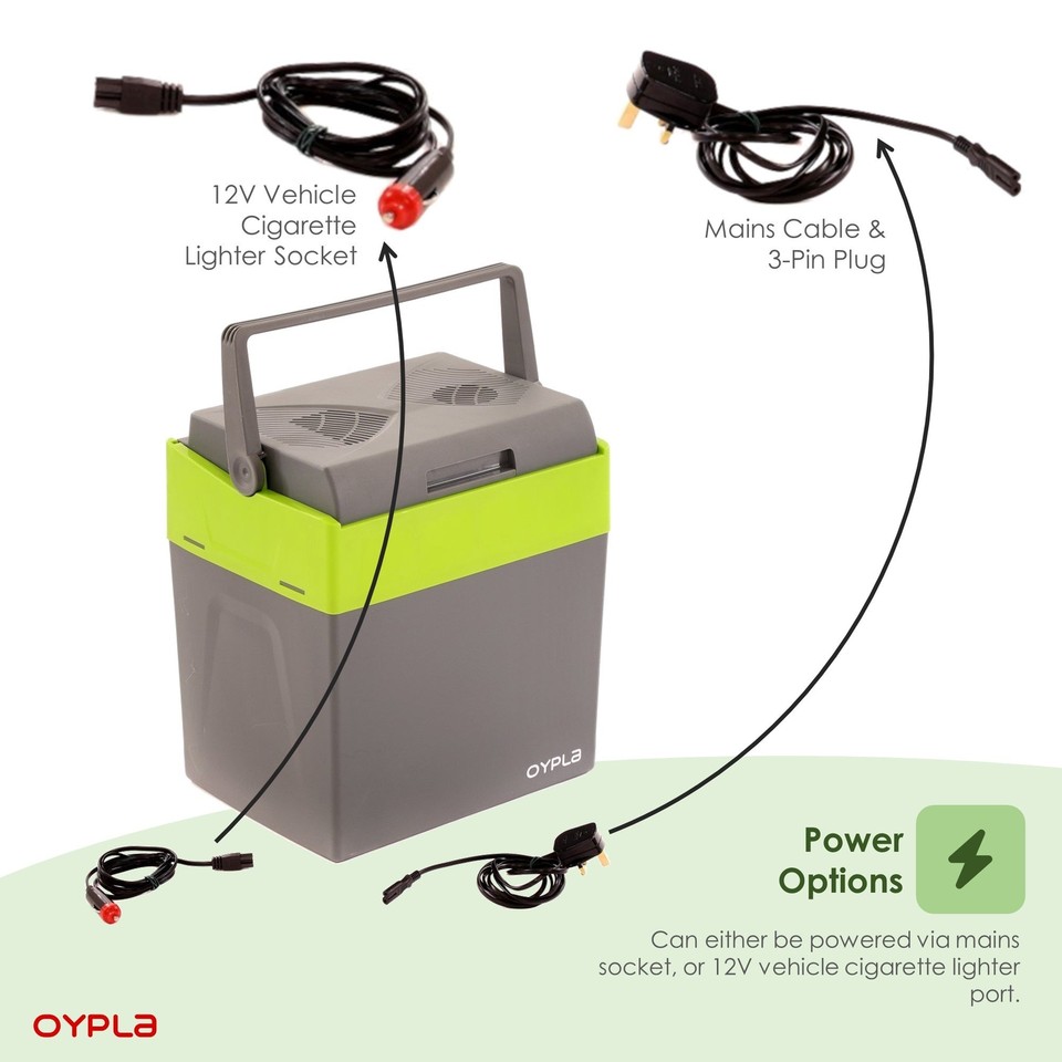 30L 240V AC & 12V DC Coolbox Hot Cold Portable Electric Summer Cool ...