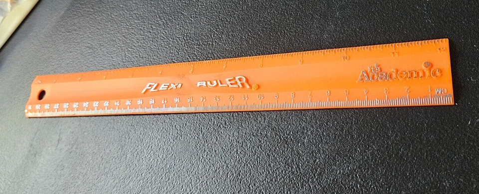 FLEXI RULER. ACADEMIC. VINTAGE ORANGE FLEXIBLE, 12 INCH | eBay