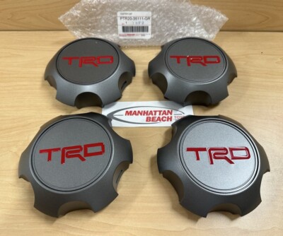 4RUNNER TRD PRO GRAY Wheel Center Cap PTR20-35111-GR GENUINE TOYOTA SET ...