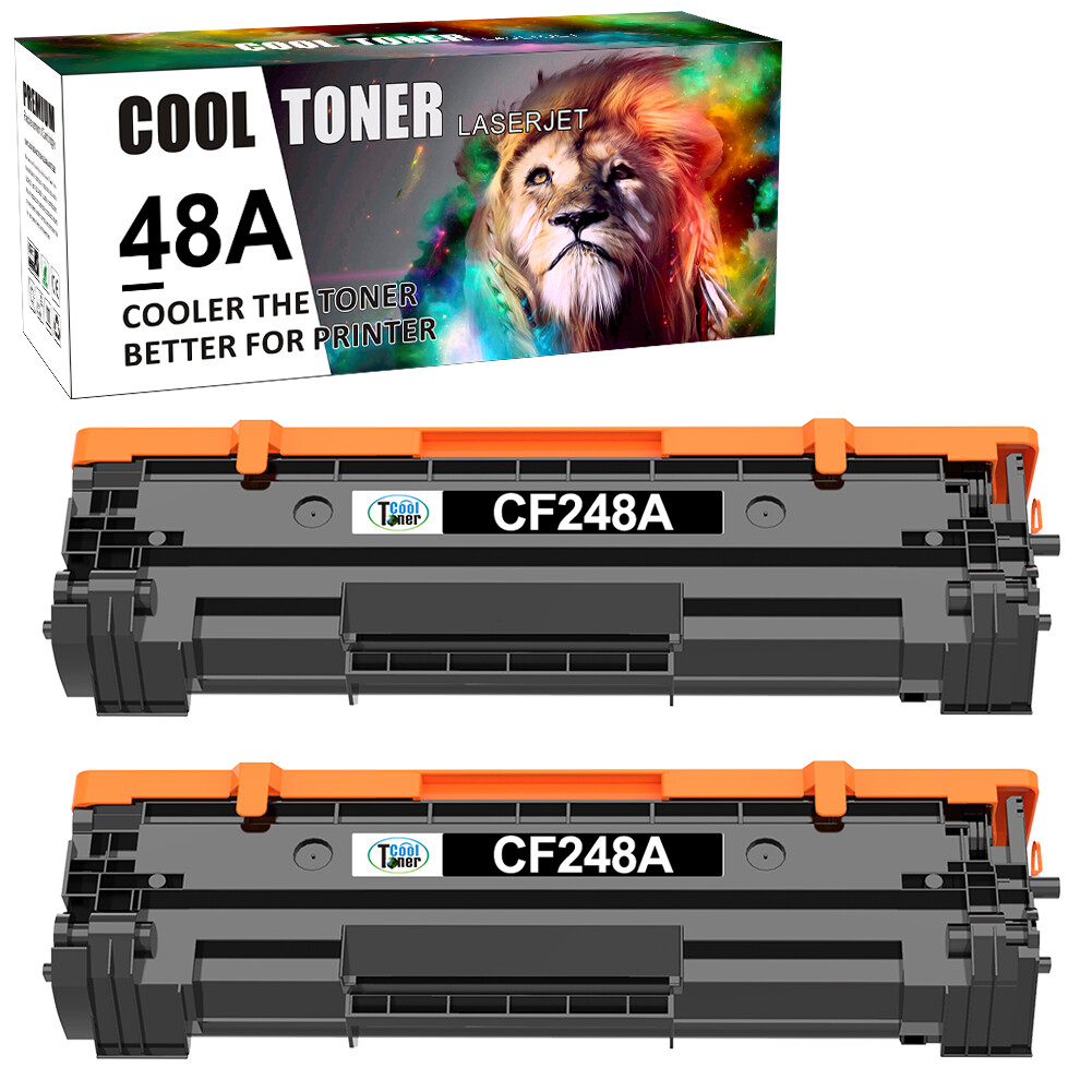 2PK Black CF248A 48A Toner Cartridge for HP LaserJet Pro MFP M28w M29w ...